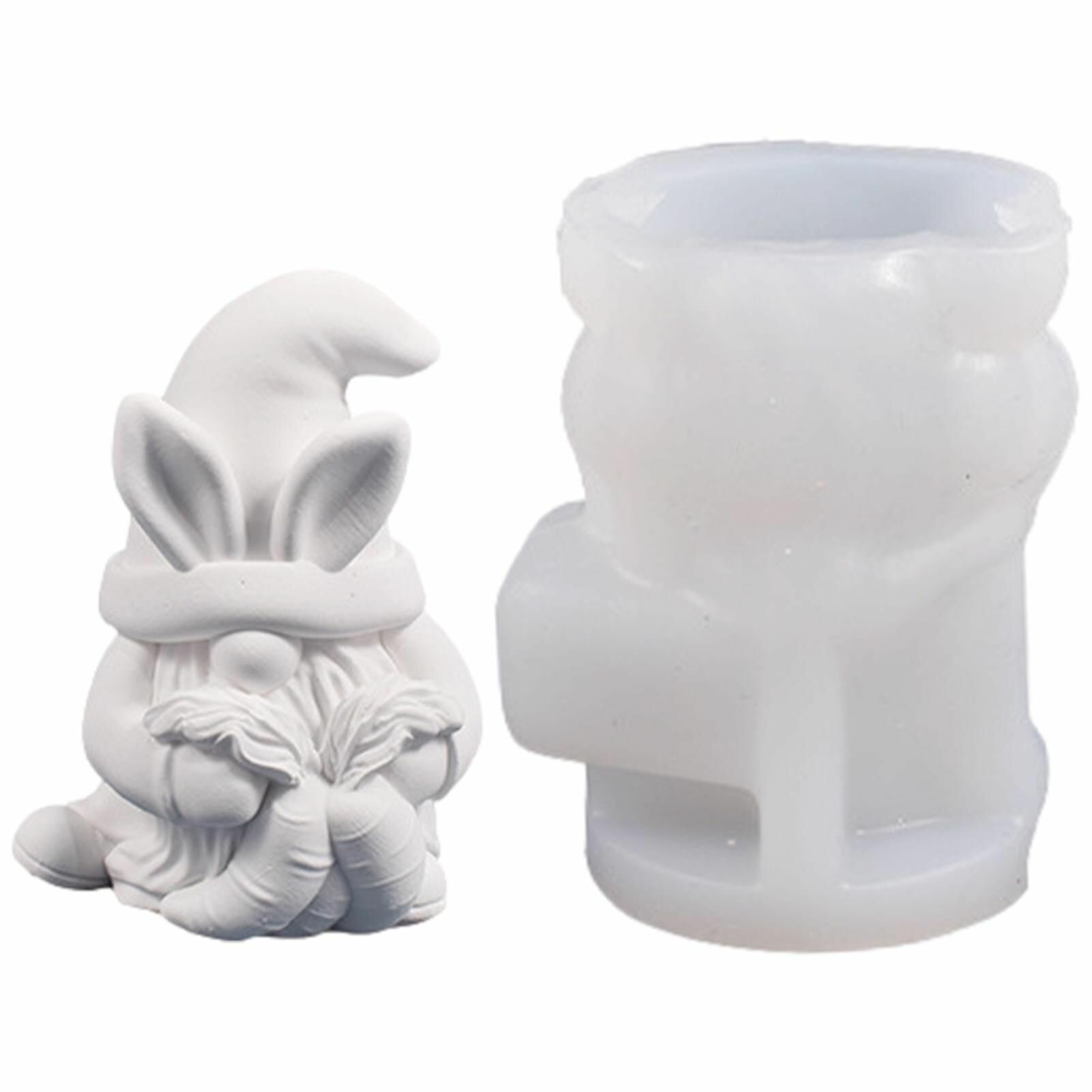 Силиконовая форма для свечей и мыла в виде гномов, 3D, пищевой силикон, 3 размера