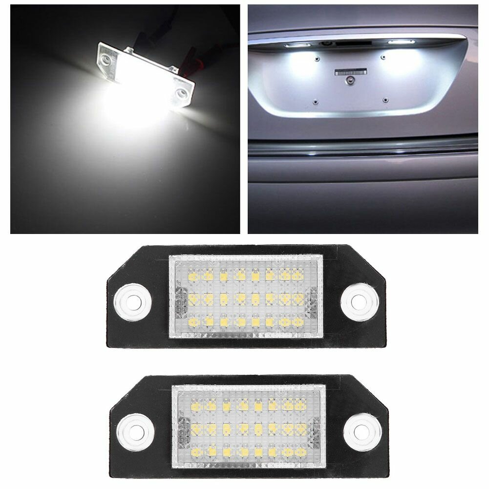 LED фонарь подсветки номерного знака для Ford C-MAX (2003–2007) и Ford Focus MK2 (2003–2008), 12V, 6000K, 1 пара