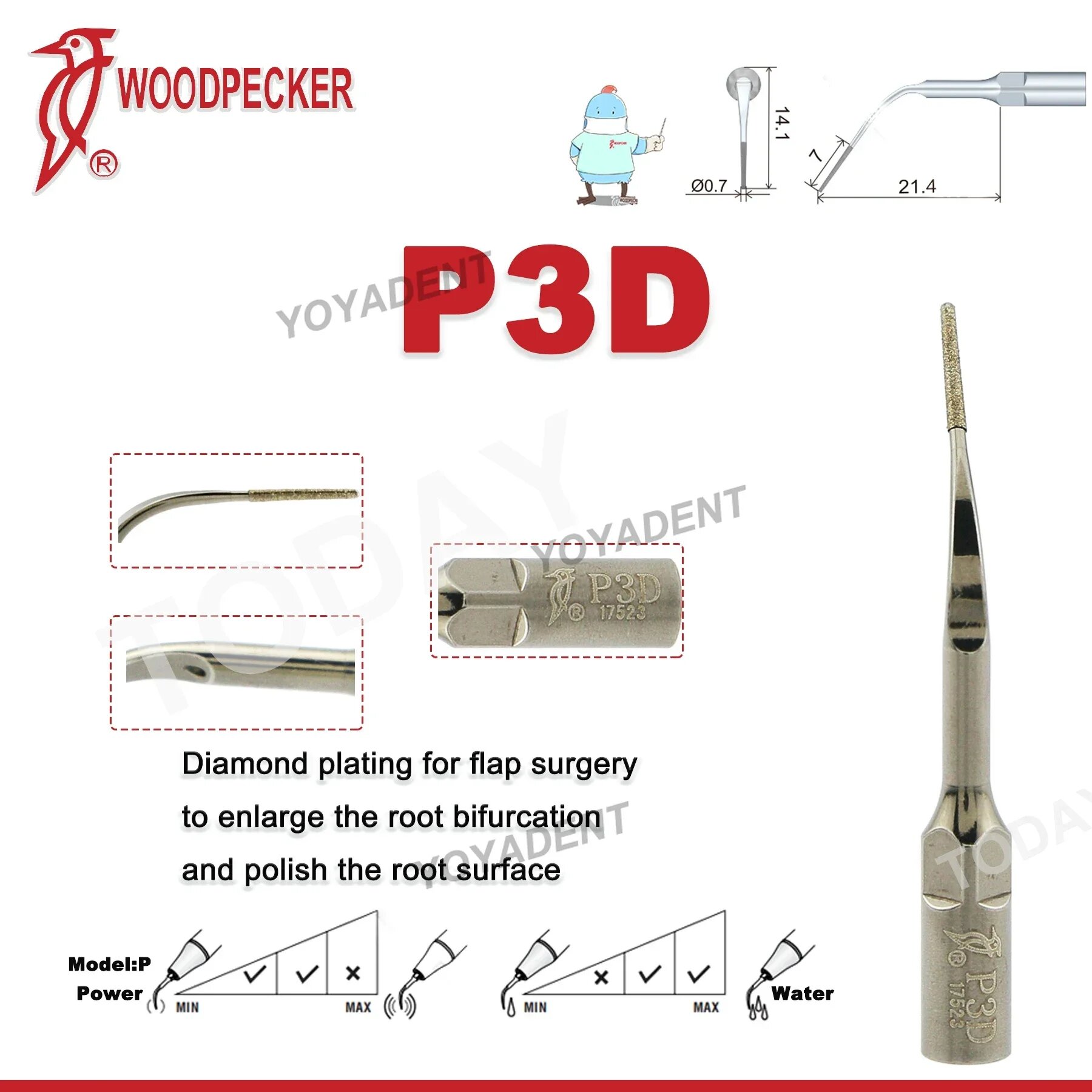 Ультразвуковой скалер Woodpecker UDS N2/N3 P3D