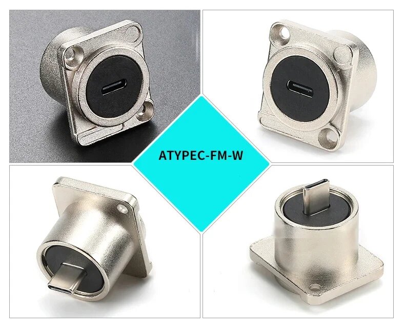 JIYUE USB адаптер Type D USB2.0 USB3.0 Type C Silver to male