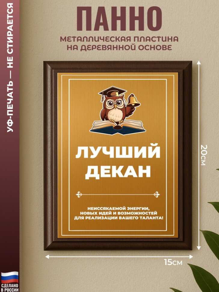 Настенный диплом "лучший декан"