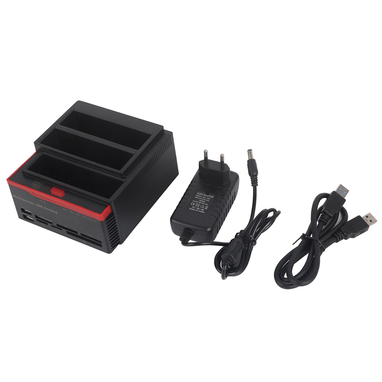 Док-станция для чтения жестких дисков 2,5 и 3,5 дюйма с двумя отсеками, USB 3.0, SATA IDE, автономный клонер жестких дисков для передачи данных с жесткого диска.