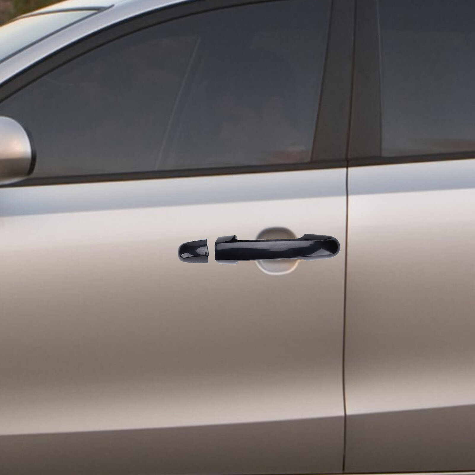 Комплект из 4 наружных дверных ручек 82651 2H000 Глянцевые черные наружные дверные ручки с отверстием для ключа спереди