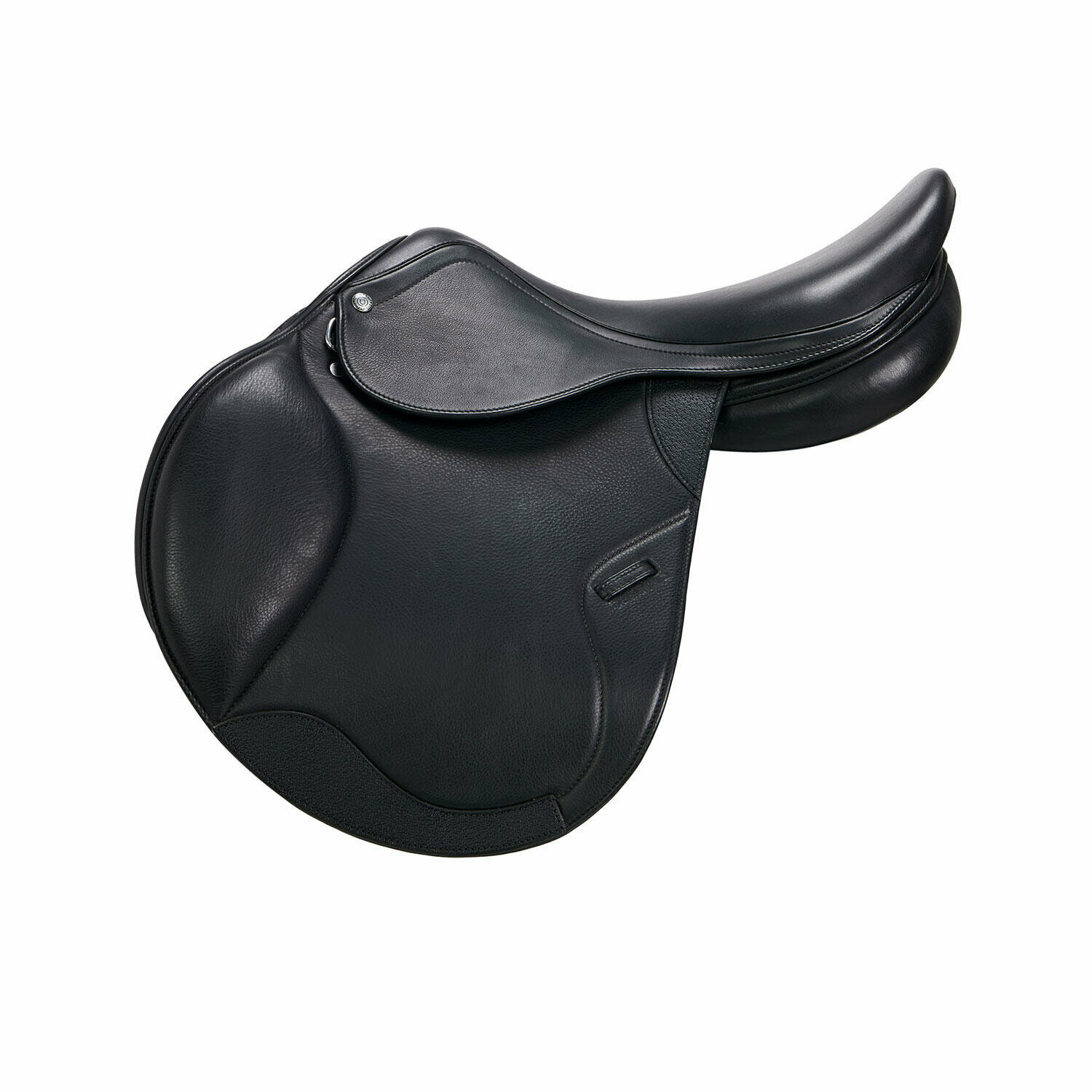 Decathlon Скаковое седло, для верховой езды meredith, кожаное, размер 16, черное