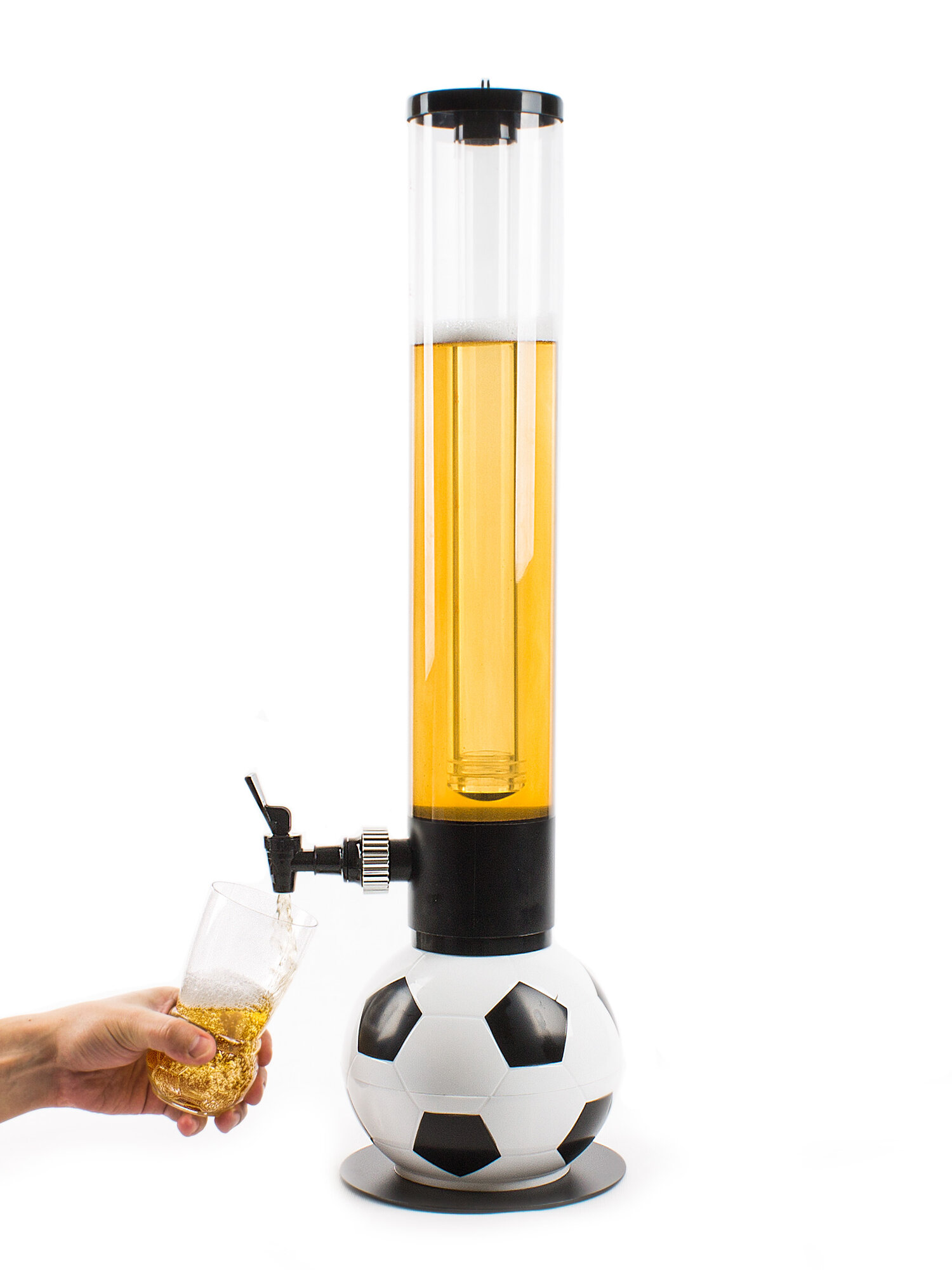 Дозатор для напитков "Футбольный мяч" 3000 мл, диспенсер кухонный, для вечеринок, подарок мужчине, болельщику