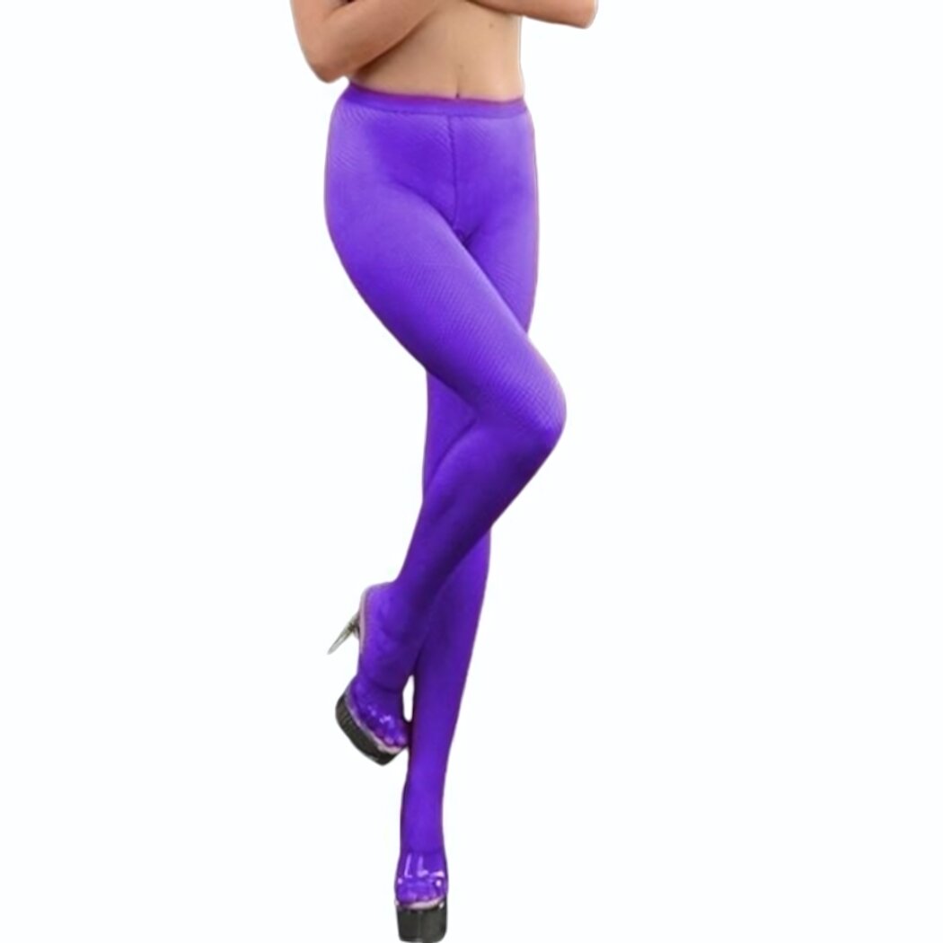 Оригинальные колготы с вырезом в зоне бикини, фиолетовые, S-M-L, эластичные