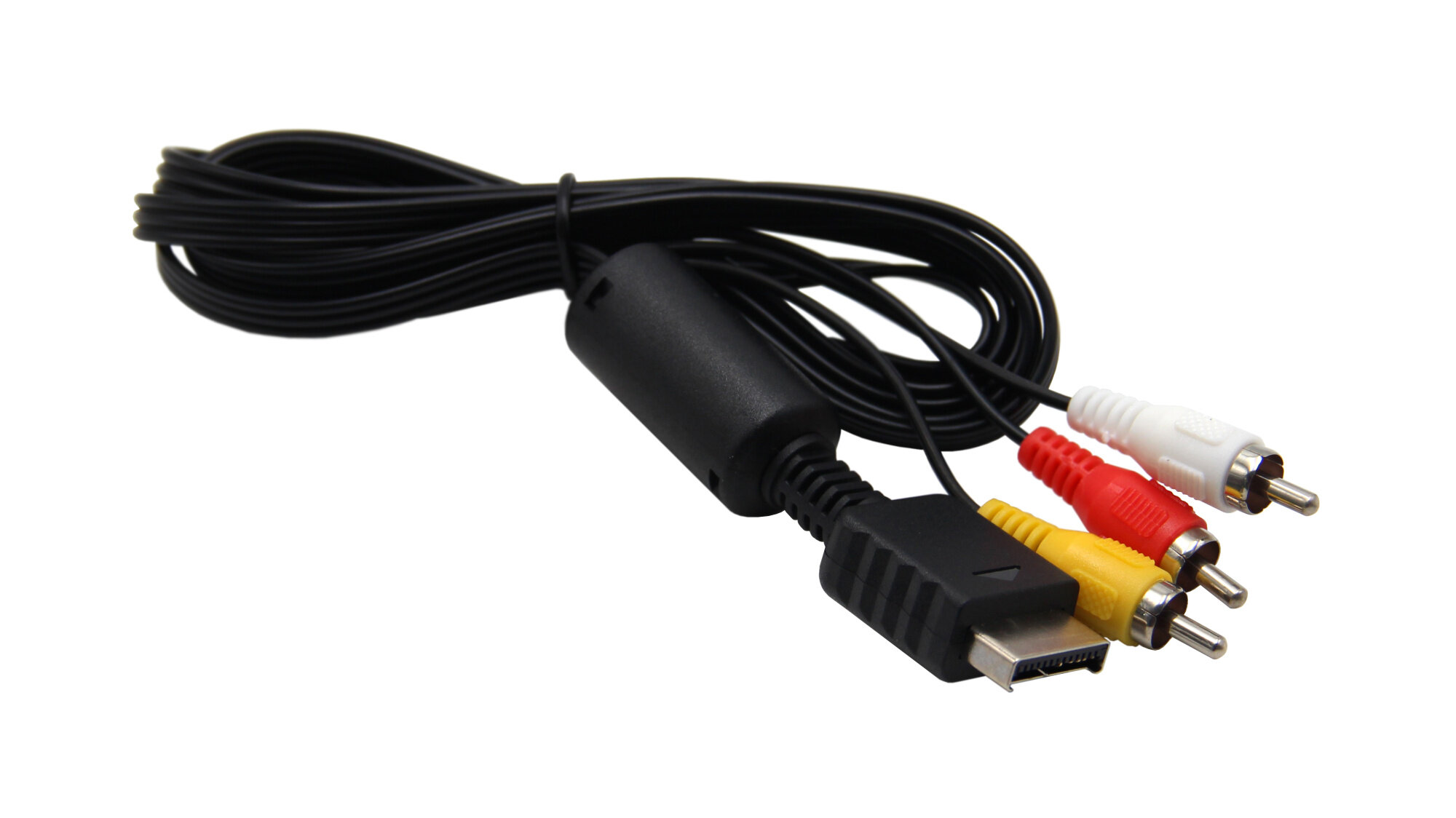 AV Кабель для Игровой консоли PlayStation 2 (Новый) в черном цвете