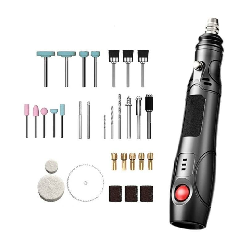 Многофункциональный мини-гравер, 3 скорости, эффективное охлаждение, для ювелирных работ и ремонта, Зарядка двойного назначения - Обновленная версия