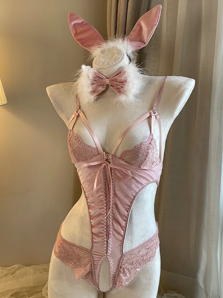 Костюм кролик черный/розовый/красный Розовый, Розовый