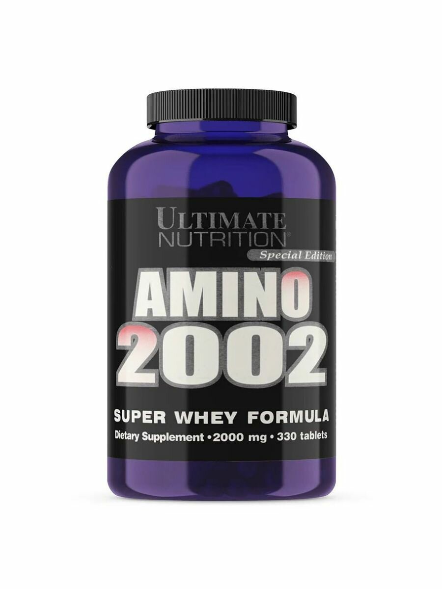 Ultimate Nutrition, Amino 2002, Аминокислотный комплекс, 330 таблеток, для набора мышечной массы, восстановления