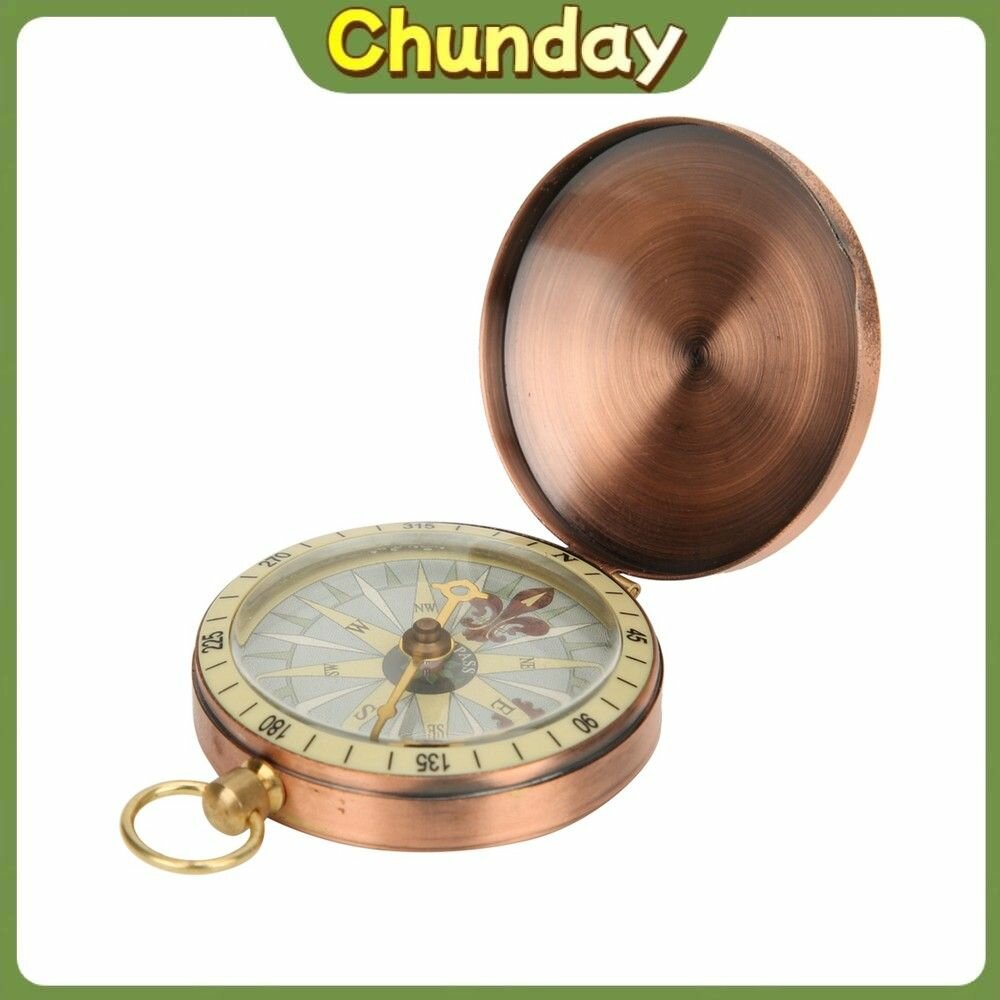 Ретро часы-компас медные, для кемпинга и походов