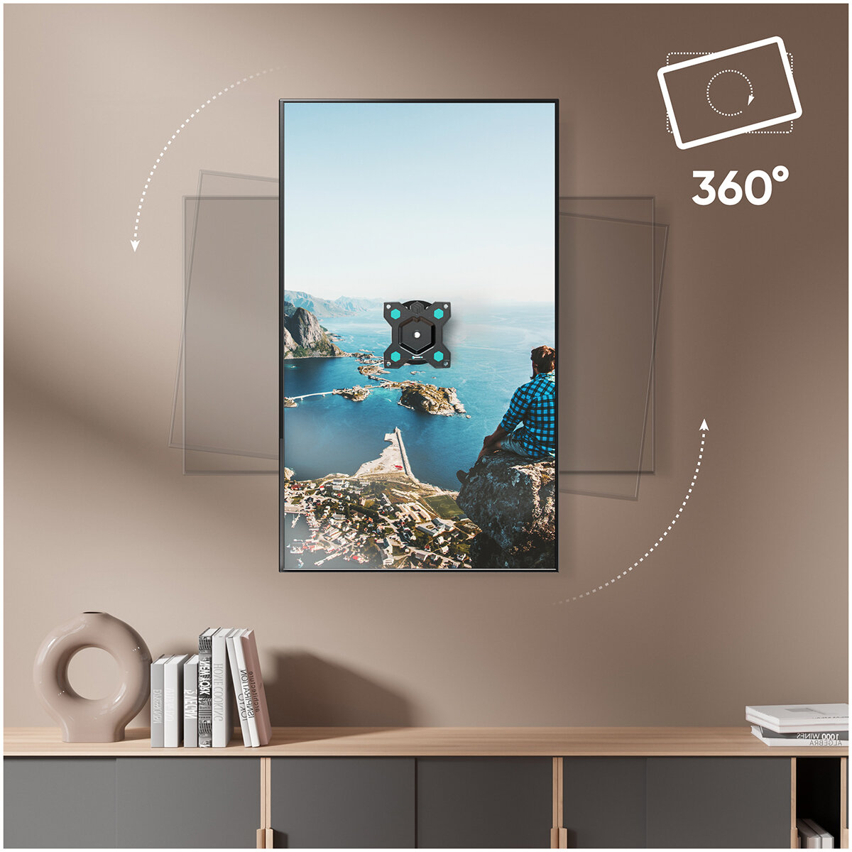 Кронштейн для телевизора Onkron BASIC R3 чёрный — фото 1