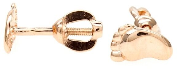 Серьги, красное золото, 585 проба