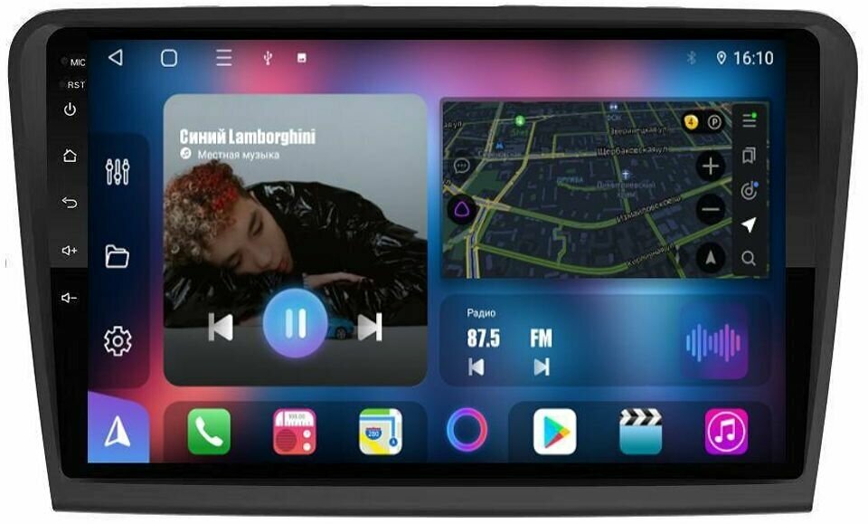 Штатная магнитола Skoda Superb 2 2008-2015 FarCar s500 2Gb/32Gb, 8 ядер (TM10-306M)