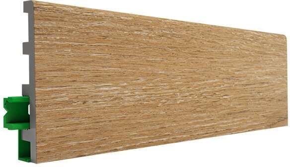 Плинтус напольный из кварцвинила 9шт. ударопрочный, влагостойкий, экологичный 16х81х2000 мм Дуб натуральный