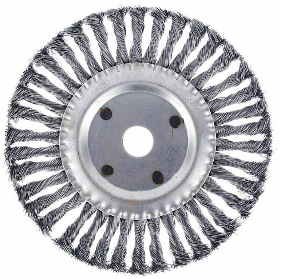 Корщетка (диск) для УШМ 200х22 (0,5 мм, витая, сталь) Ермак