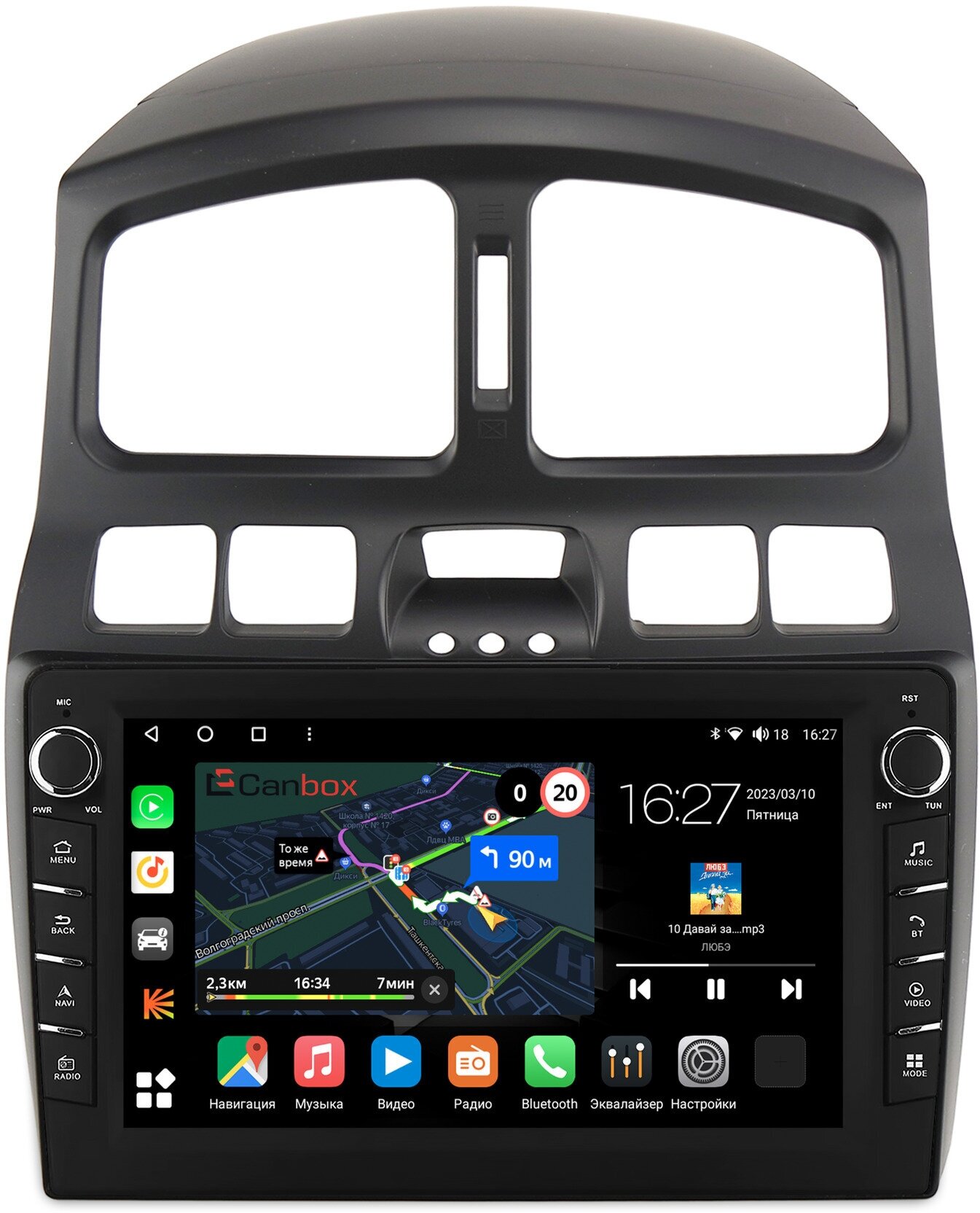 Штатная магнитола JAC S1 (Rein) 2007-2013 Canbox M-Line 7831-9-223 на Android 10 (4G-SIM, 2/32, DSP, IPS) С крутилками