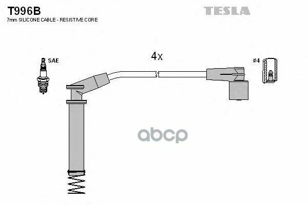Провода зажигания TESLA арт. T996B