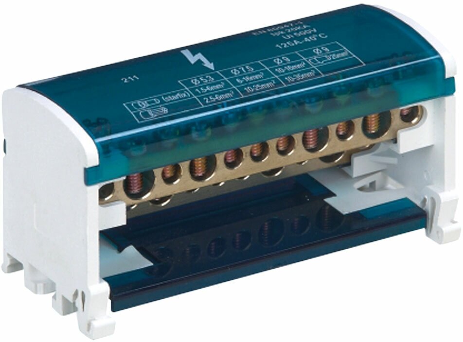 Шины на DIN-рейку в корпусе (кросс-модуль) 4х15 3L+PEN, Stekker LD505-415 39684