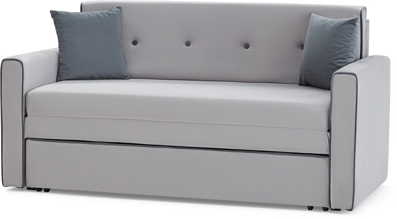 Диван-кровать Hoff Вегас прямой, 162х84х77 см, еврокнижка, цвет светло-серый