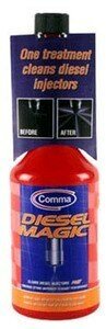 Очиститель топливной системы дизельных двигателей comma 0,4л diesel magic
