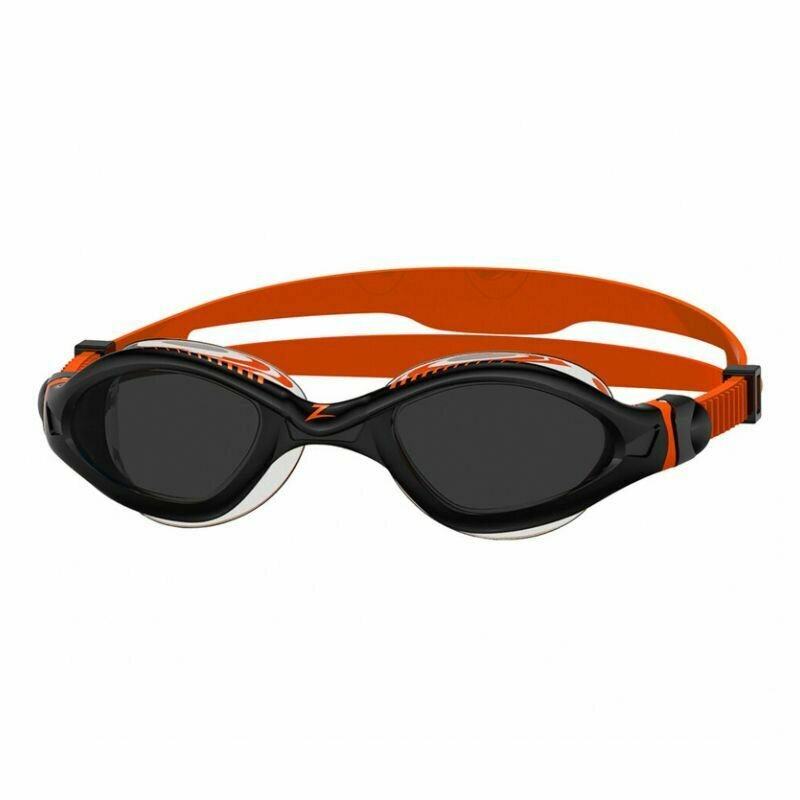 Очки для плавания Zoggs Tiger LSR Plus Regular Fit, затемненные линзы, оранжевый/черный