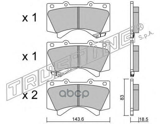 К-т дисков. тормоз. колодок Toyota Land Cruiser V8 2008- F Trusting арт. 8370