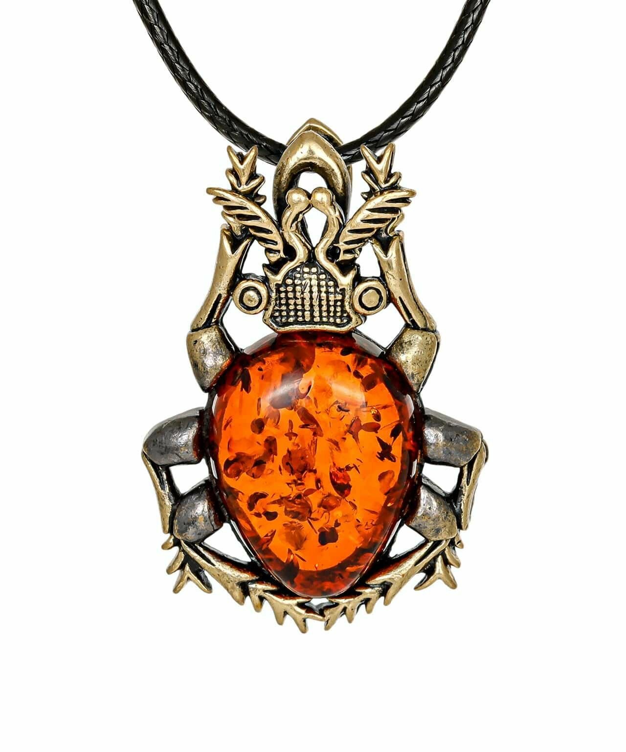 Подвеска, янтарь прессованный