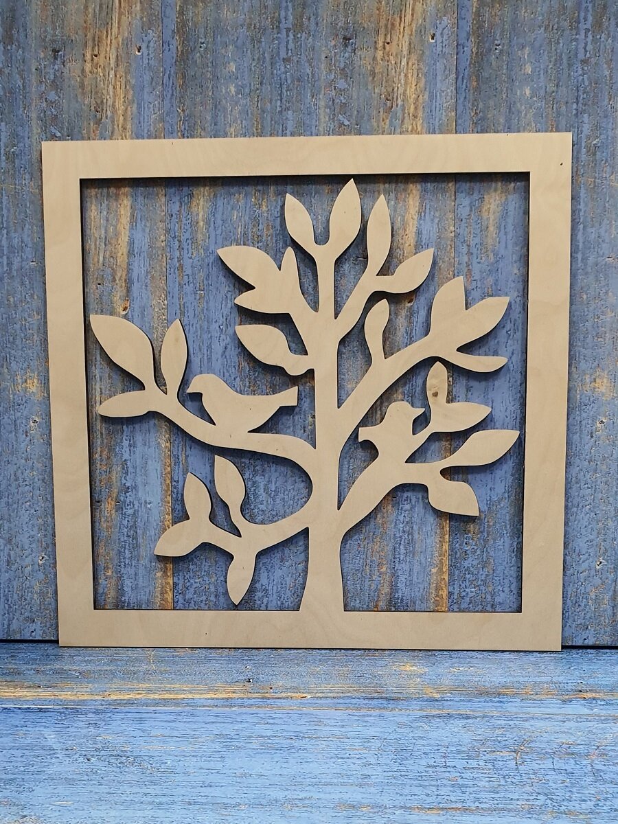 Деревянные заготовки / Декупаж, деревянная заготовка для творчества "Добрый мастер" "Дерево" 30*30см, толщина 6 мм (1шт)
