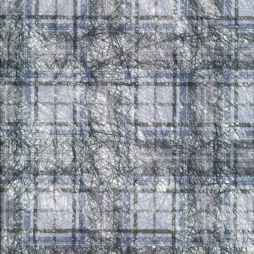 Blumentag PNW-35/1 Флористический фетр 35 г/м² 08 синий клетчатый 2 м ширины для декора