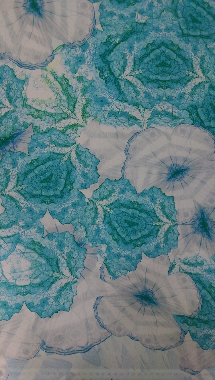 Ткань Креп плательно-блузочный бирюзового цвета