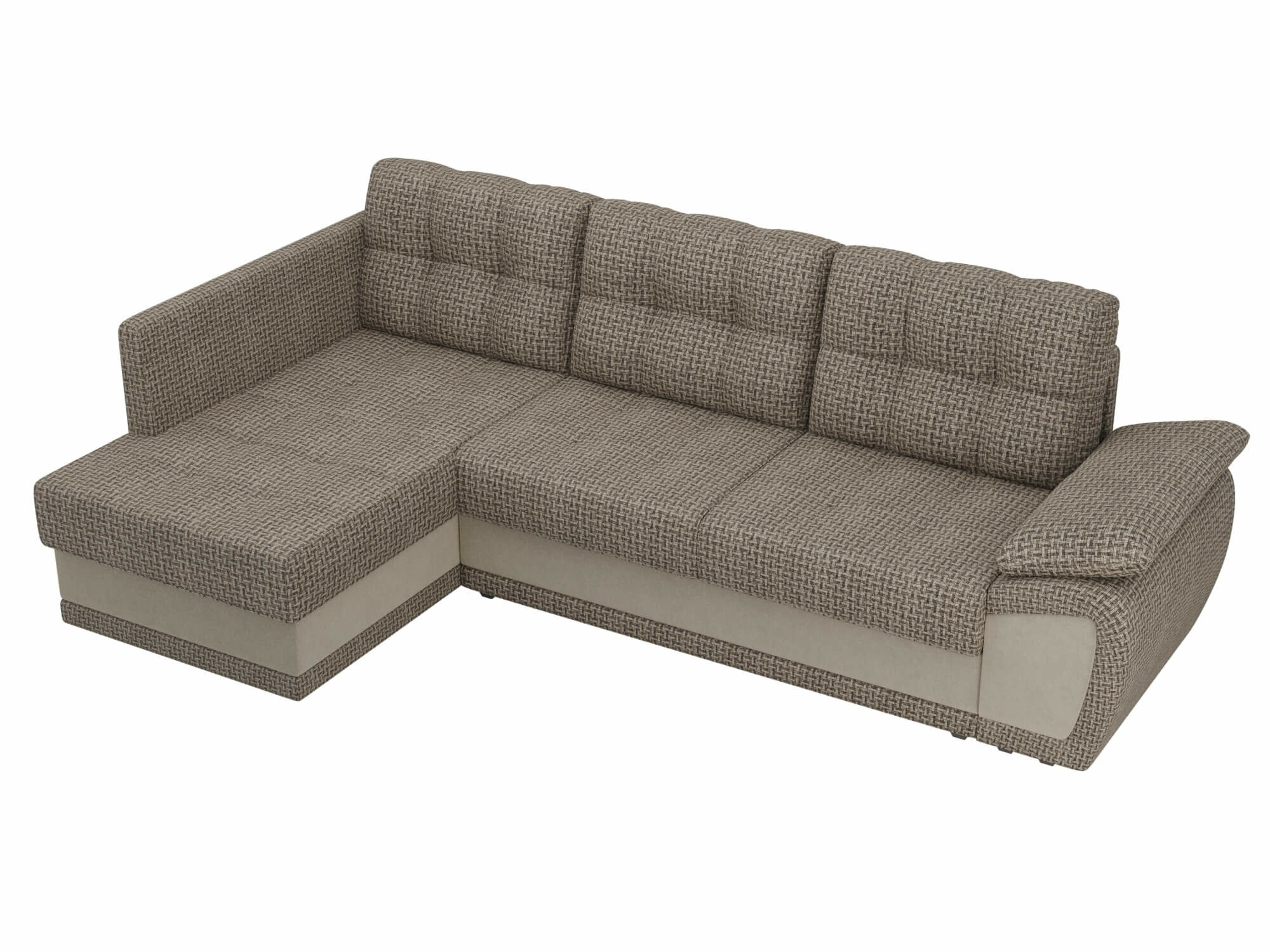 Artum Угловой диван Нэстор прайм корфу 03 микровельвет бежевый левый