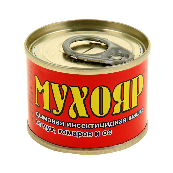 Дымовая шашка от мух, комаров и ос 50 г "Мухояр"