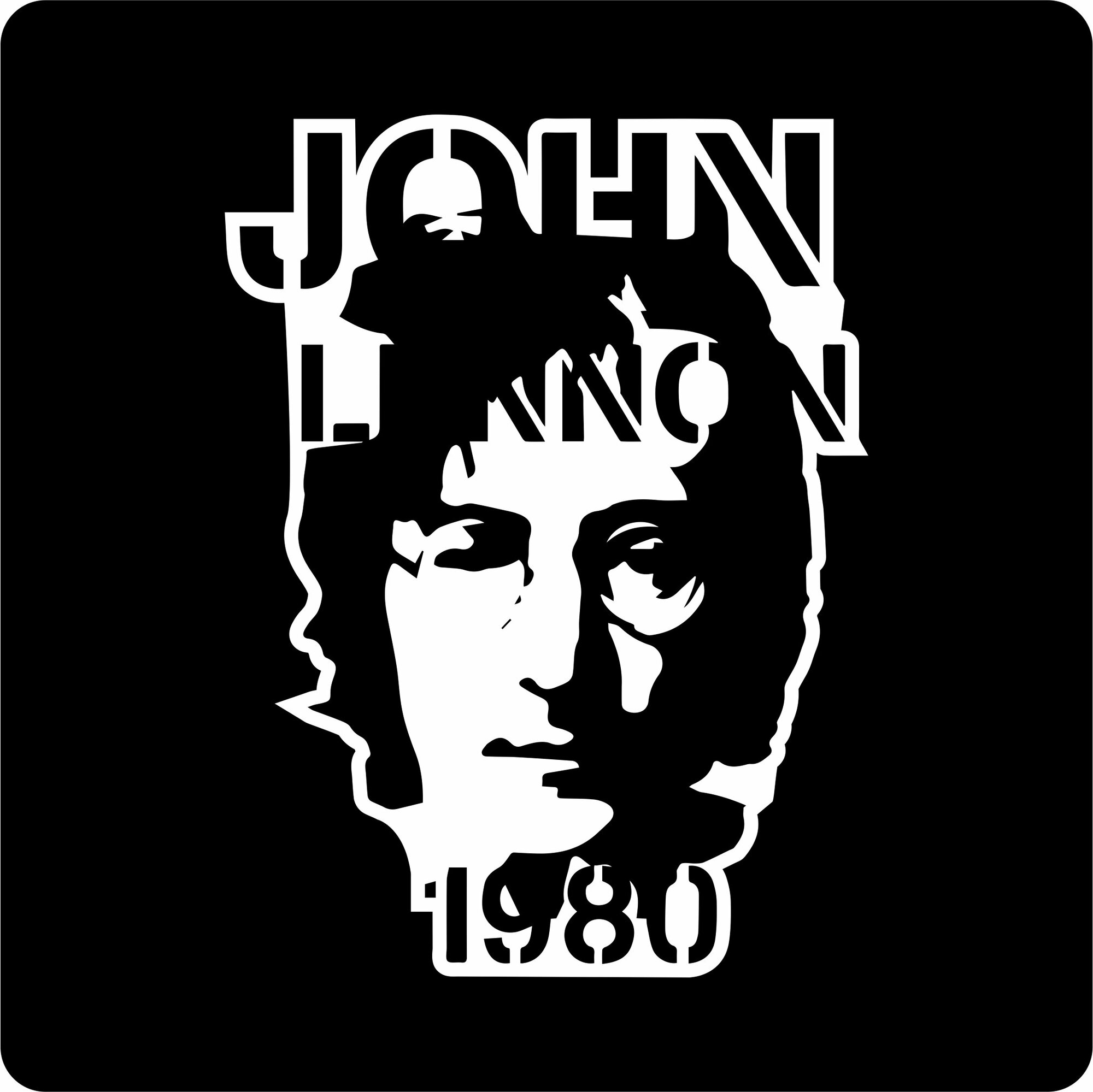 Наклейка на авто Джон Леннон 20х15 смвлагостойкие, оригинальные, аксессуары для авто.