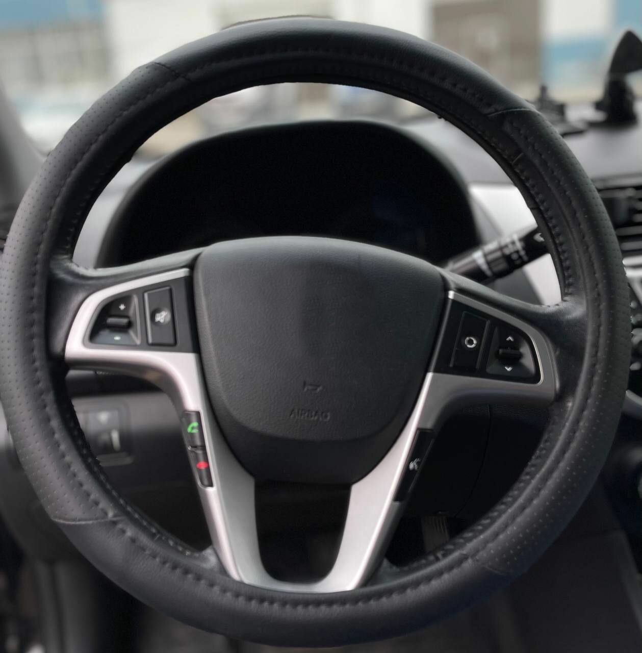Оплетка на руль Хонда Одисей (2013 - 2017) минивэн / Honda Odyssey, Искусственная кожа (высокого качества), Черный