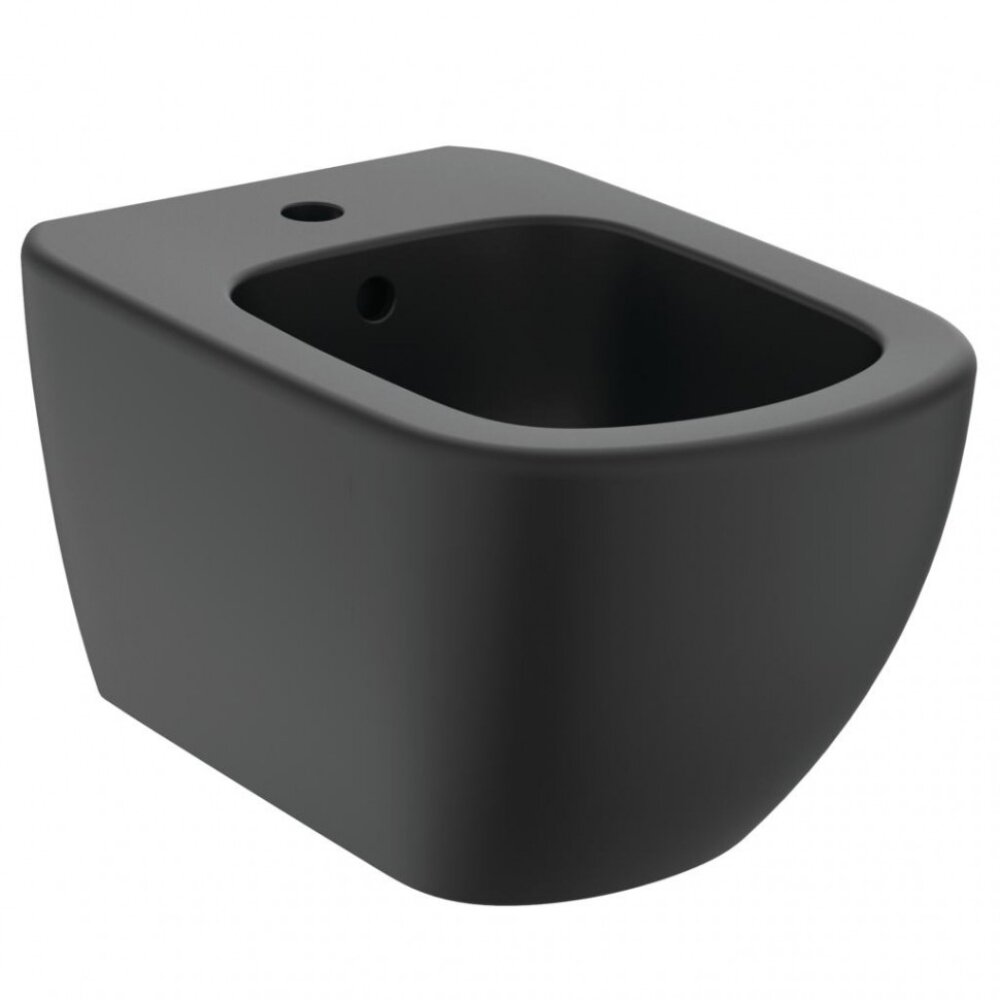 Биде Ideal Standard Tesi T3552V3, санфарфор, черное, подвесное, овальное