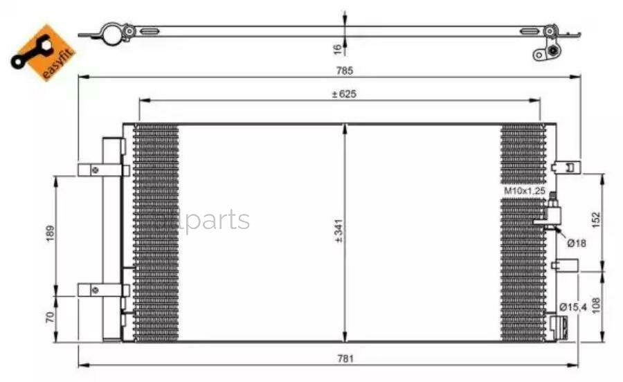 NRF 350046 Радиатор кондиционера AUDI A4 2.0D 08-