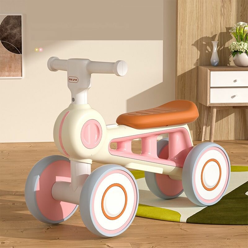 Детский беговел TOYBY (развивающий тренажер), четырехколесный беговел для малышей от 10 месяцев до 4 лет