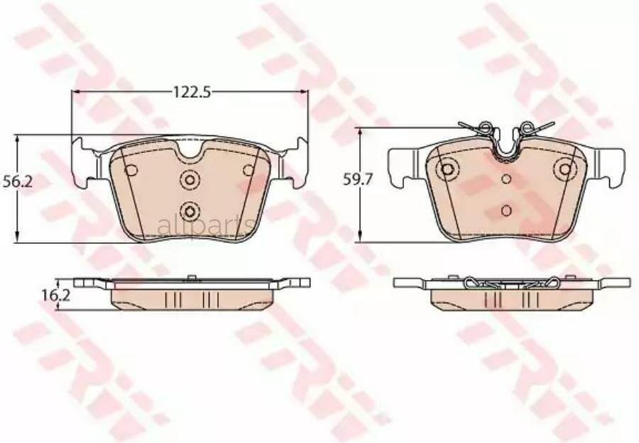 TRW GDB2110 Колодки зад. VOLVO/JAGUAR/LAND ROVER S90 II/XC60 II/XC90 II/RANGE ROVER EVOQUE/DISCOVERY SPORT/XF 201
