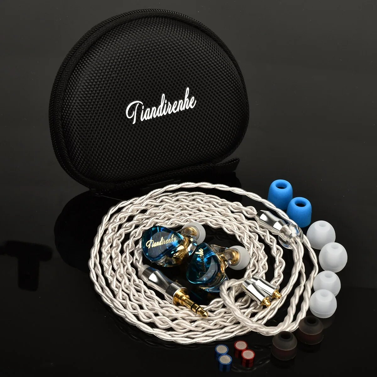 TD02 Sapphire Silver HIFI наушники с заушиной