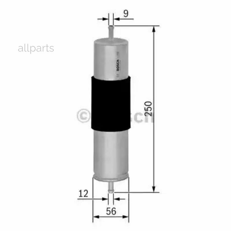 BOSCH F026402066 Фильтр топливный AUDI: A6 04-, A6 Avant 05- \ SEAT: EXEO 08-, EXEO ST 09-
