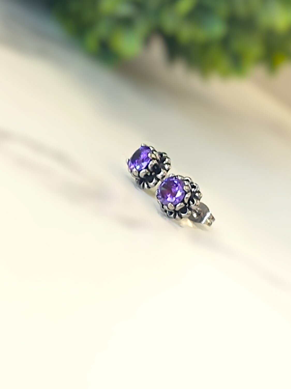 Комплект серег, славянский оберег, фианит, искусственный камень, металл