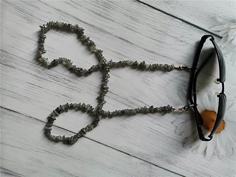 Цепочка для очков из натурального лабрадорита шнурок для очков держатель для очков Hrustalek