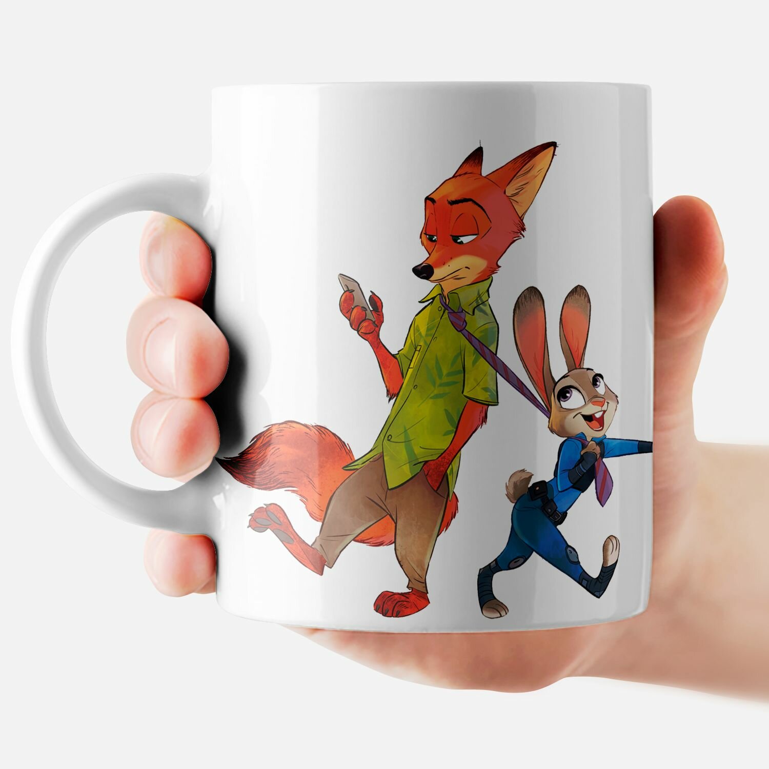 Кружка "Зверополис. Лис и зайка"