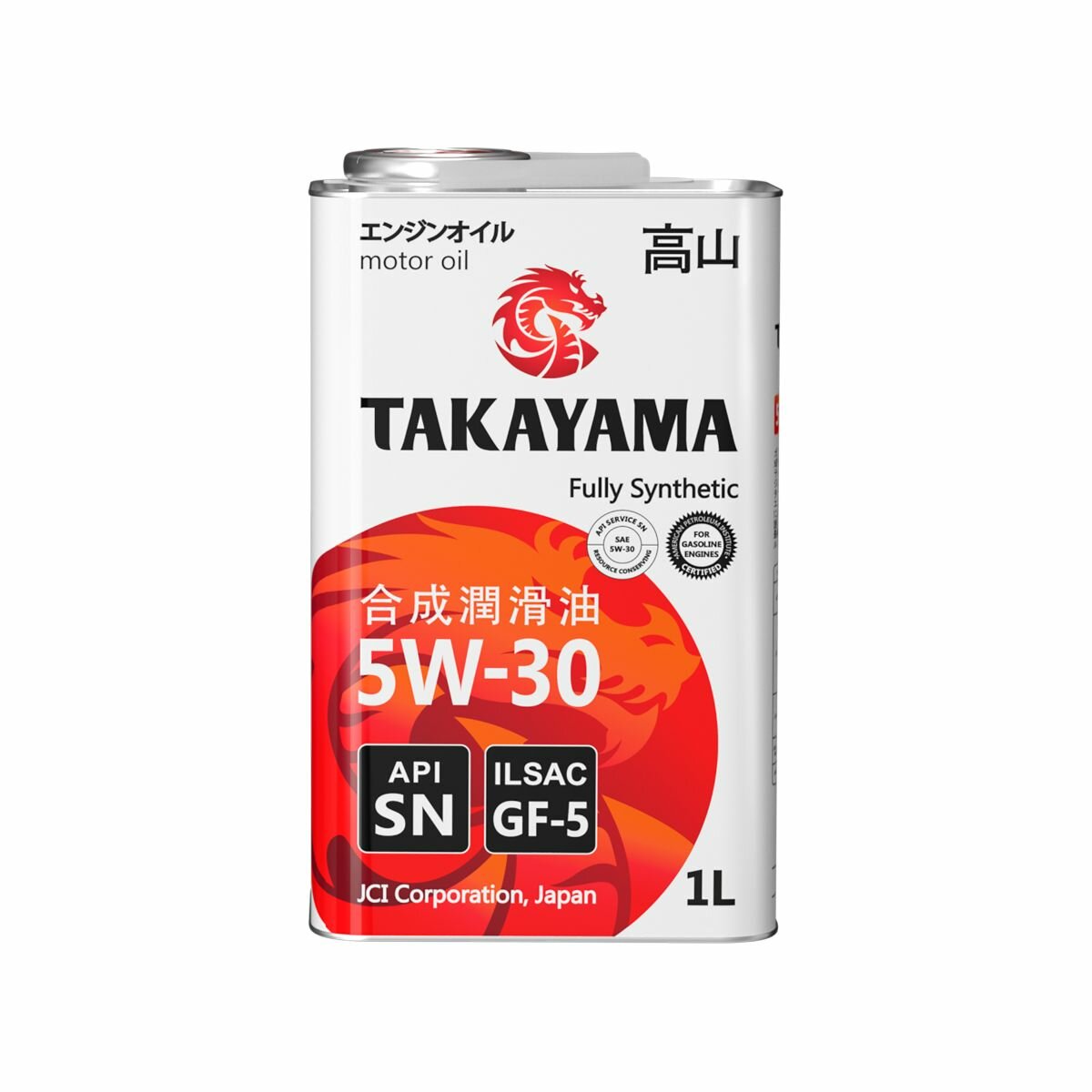 Масло моторное TAKAYAMA ADAPTEC SAE 5W-30 ILSAC GF-5, API SN синтетика 1л