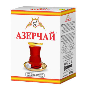 Чай черный AZERCAY с ароматом бергамота листовой, 100г, 6 шт.