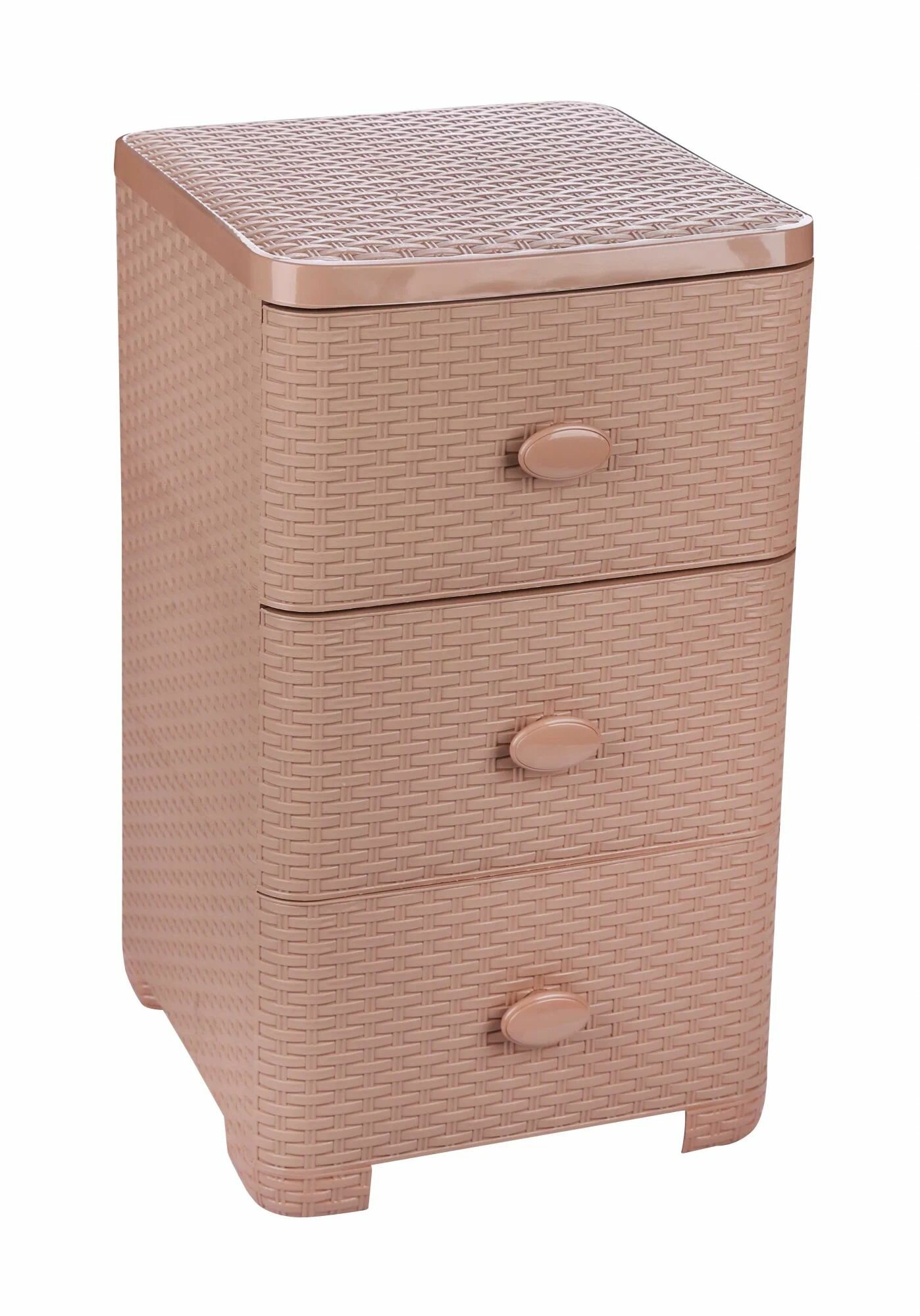 Комод 3-х секц Плетенка какао