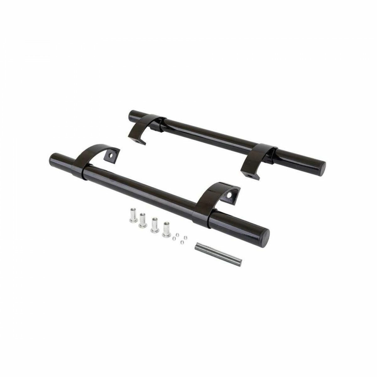 Ручка офисная прямая 500мм с креплением, толщина трубы 1,6, Черный RAL9005 1 ком.