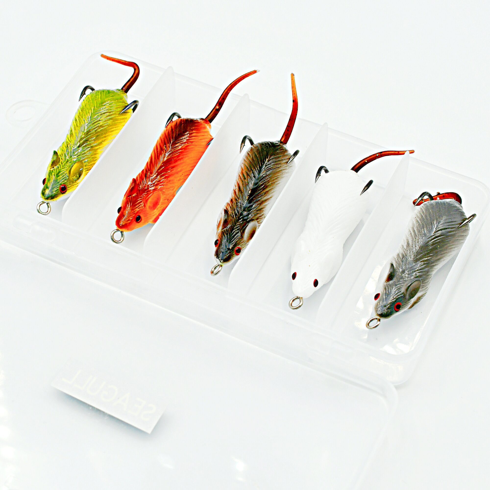 Набор силиконовых приманок "Незацепляйки в виде мышей"