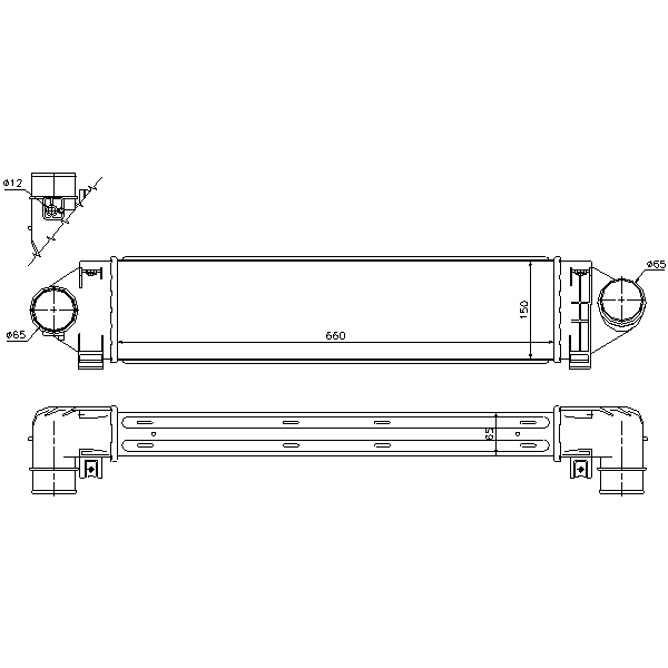 NISSENS 96561 (1423959 / 1462995 / 1674066) интеркулер ford: Focus (Фокус) II (da) 2.5 rs 04-, Focus (Фокус) III 2.0 st 11-, Focus
